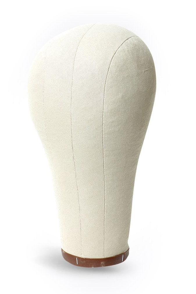 Professional Long Neck Canvas Wig Block Head for Styling