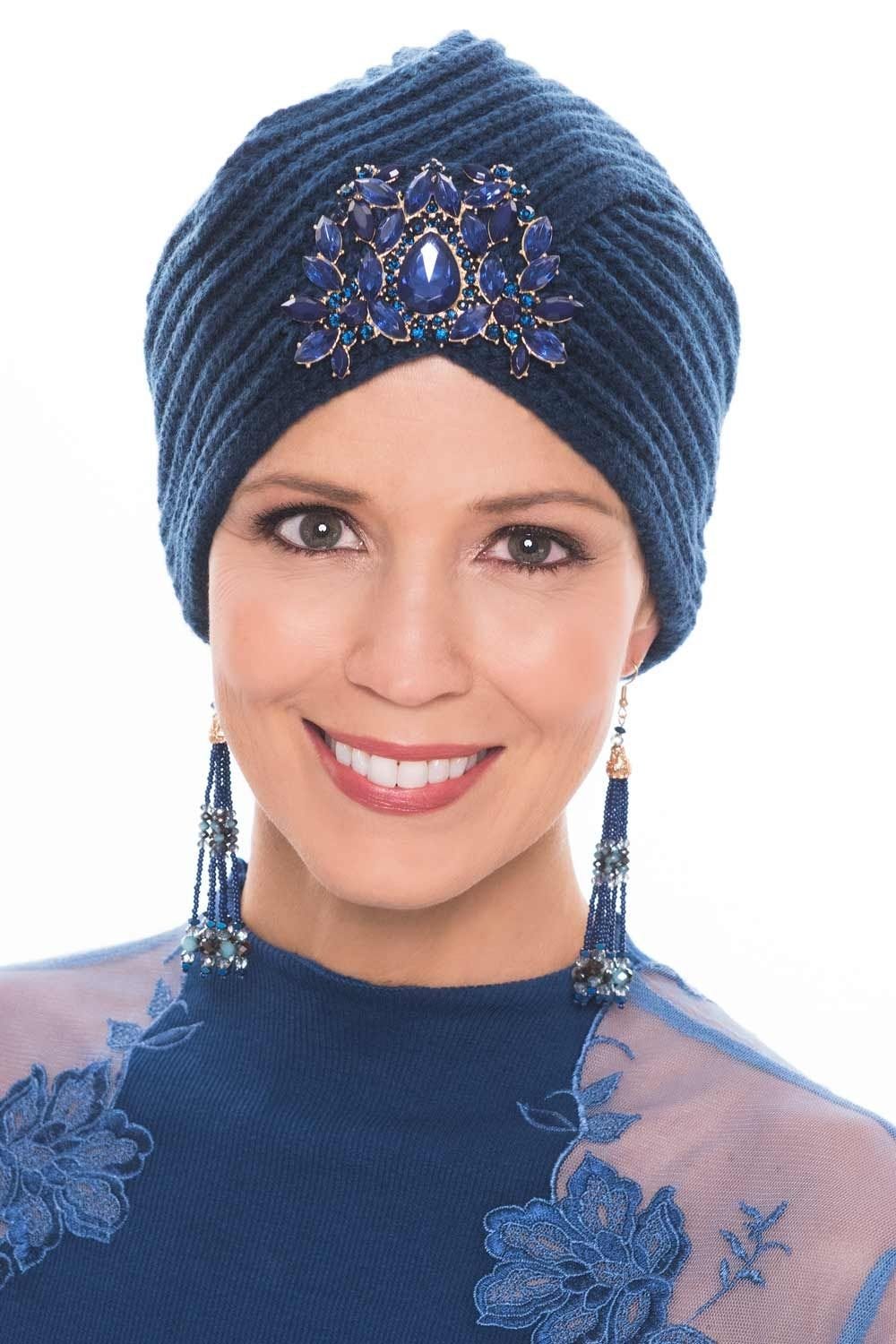 Jeweled Turban | Bejeweled Knit Turban for Fall & Winter