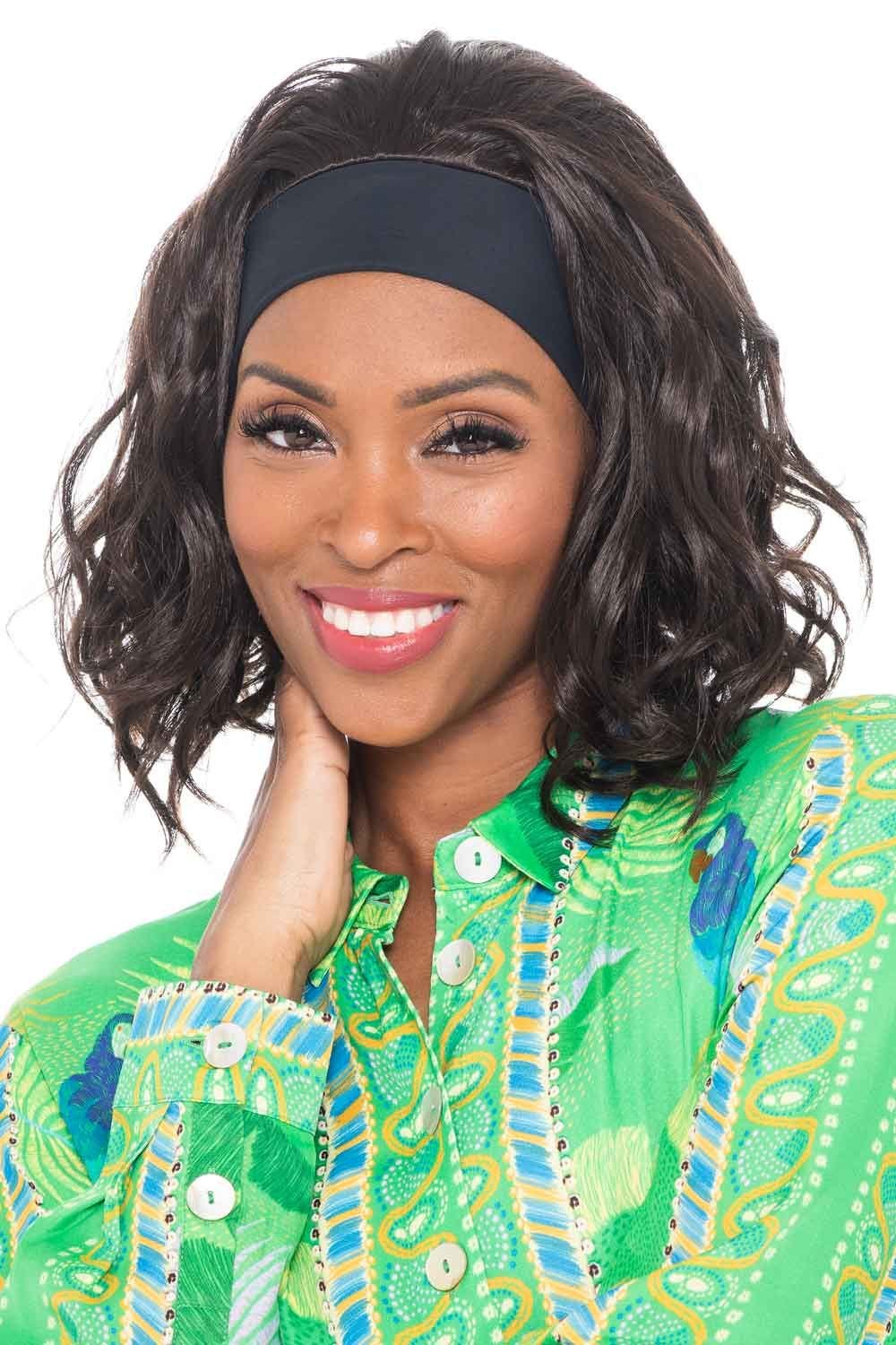 Brandi Headband Wig by Cardani | Beach Waves Curly Hair Headband