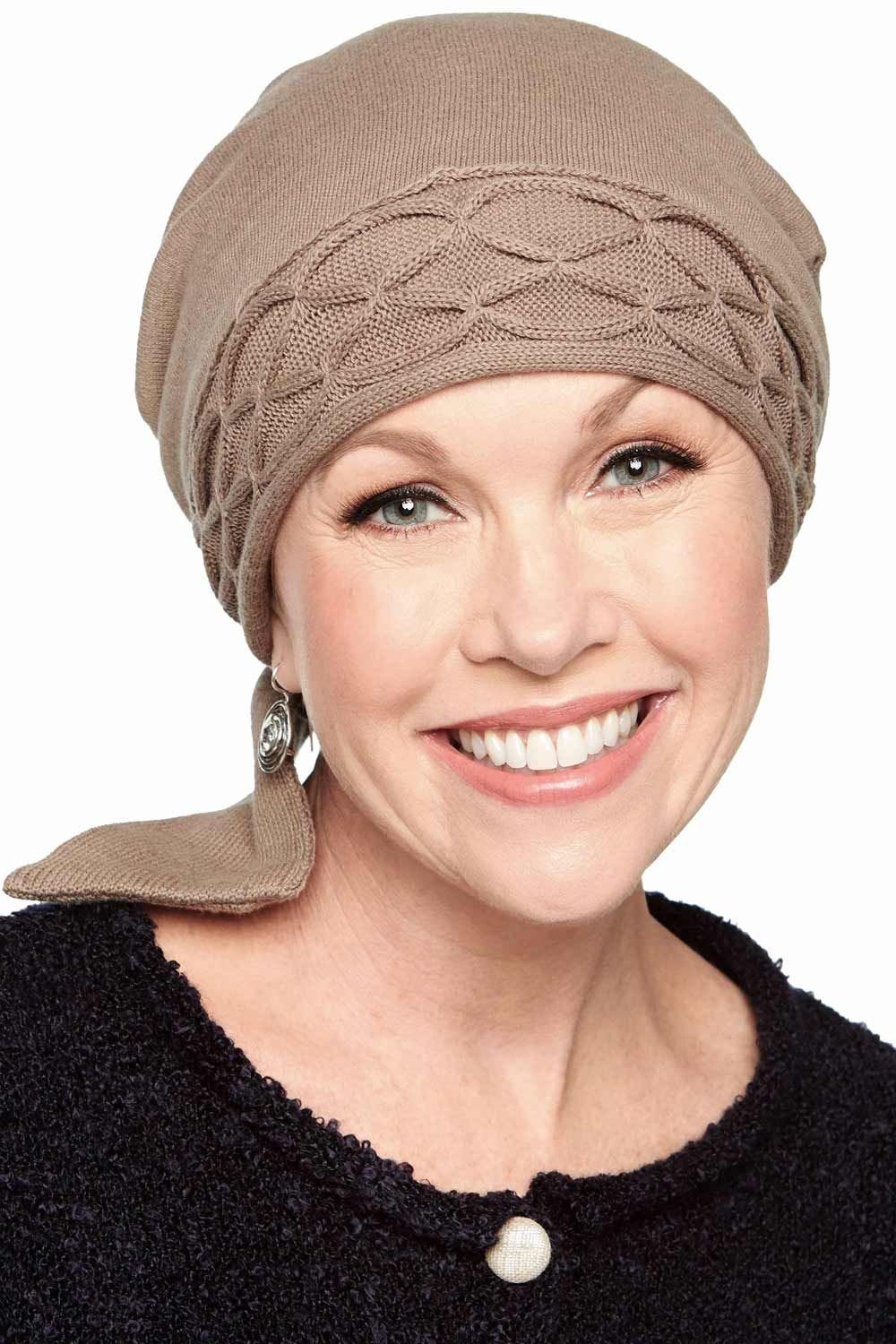 Short Tail Cableknit Scarf | Pure Cotton Knitted Head Wrap