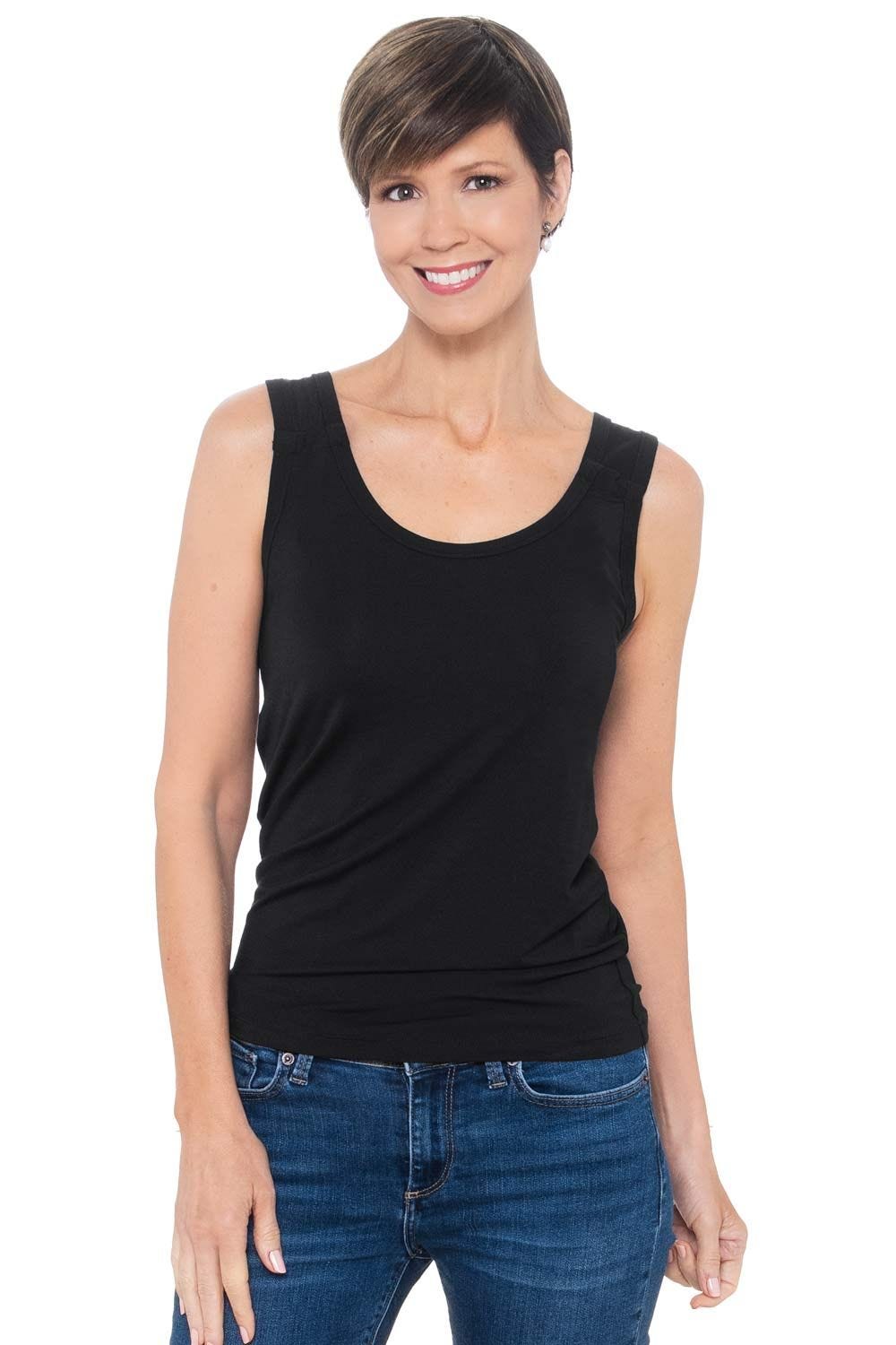 Bamboo Chemo Port Tank Top by Cardani | Camisole for Chemo Treatments