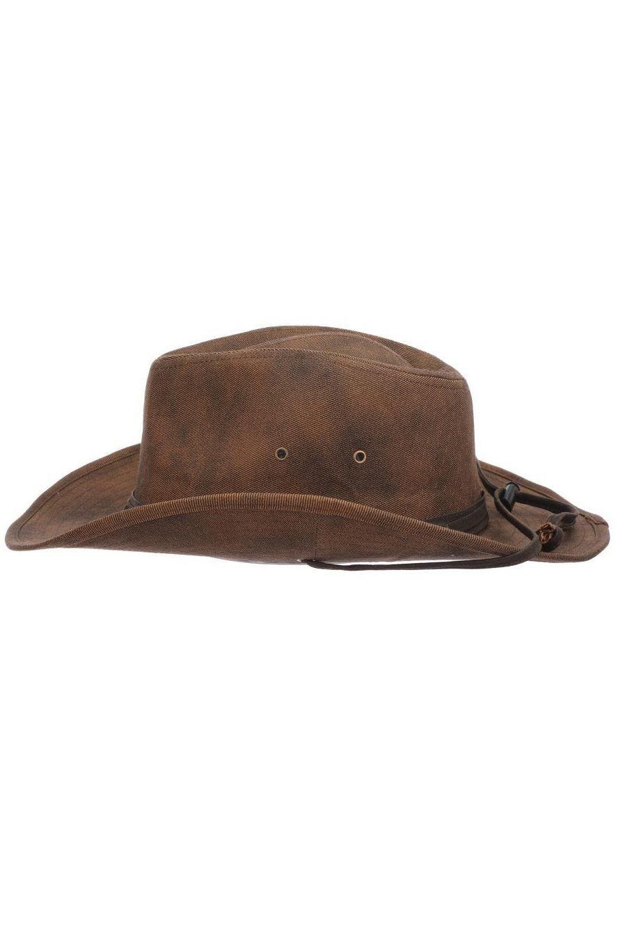 Darryl Distressed Twill Outback Hat | All Weather Outback Hats for Men ...