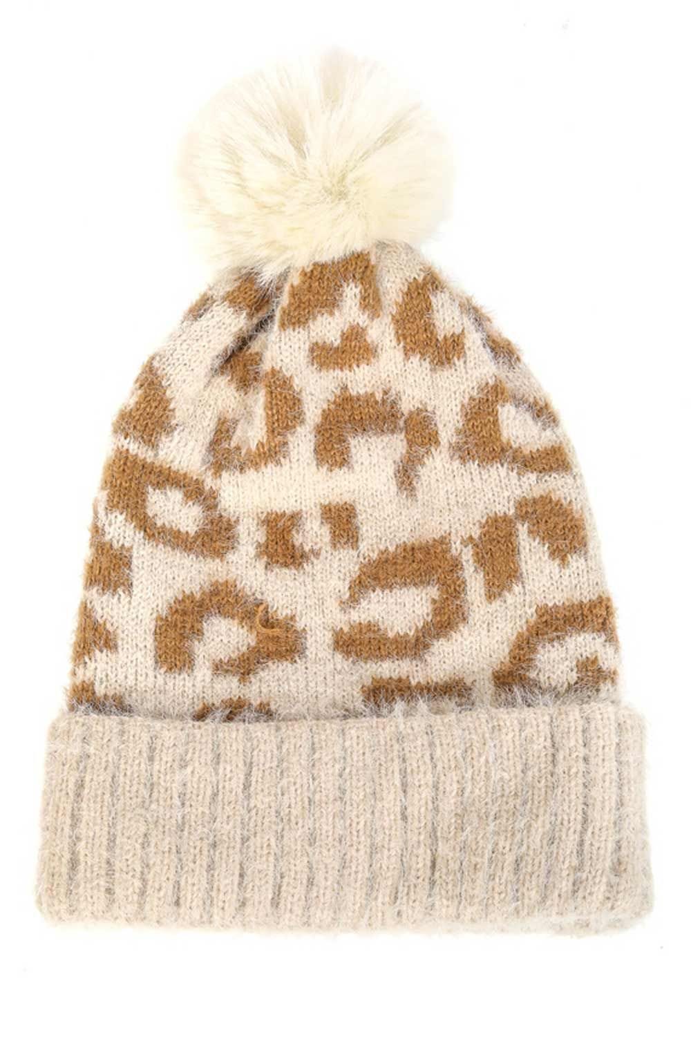 Deluxe Cheetah Print Soft Beanie Hat | Fun Winter Beanies for Women