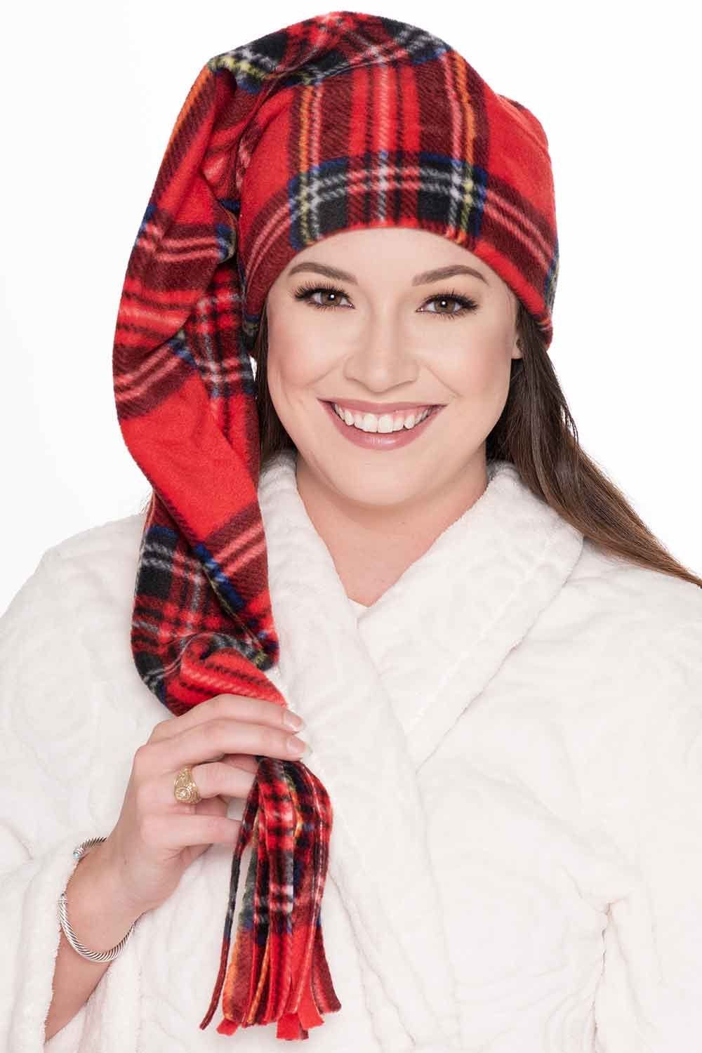 Women’s Elf Sleep Cap by Cardani | Long Tail Fleece Sleep Hat ...