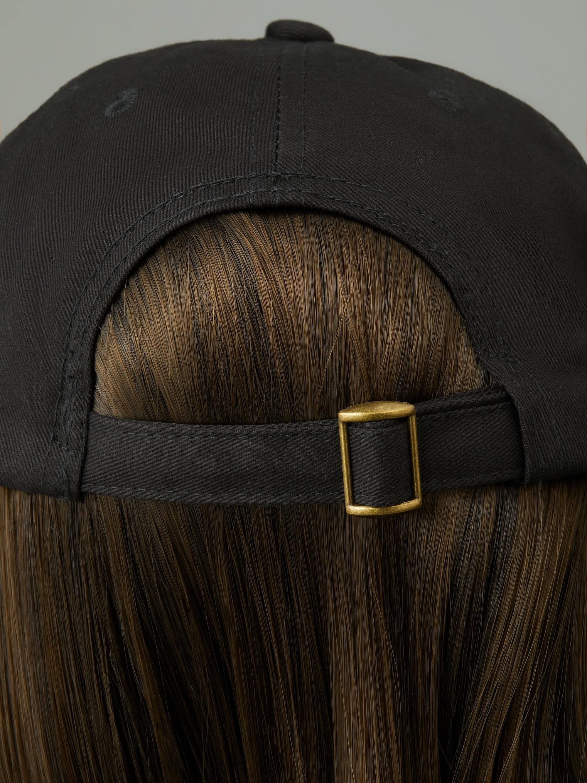 Beige Tapered Hat by Henry Margu | Short Pixie Hat with Hair