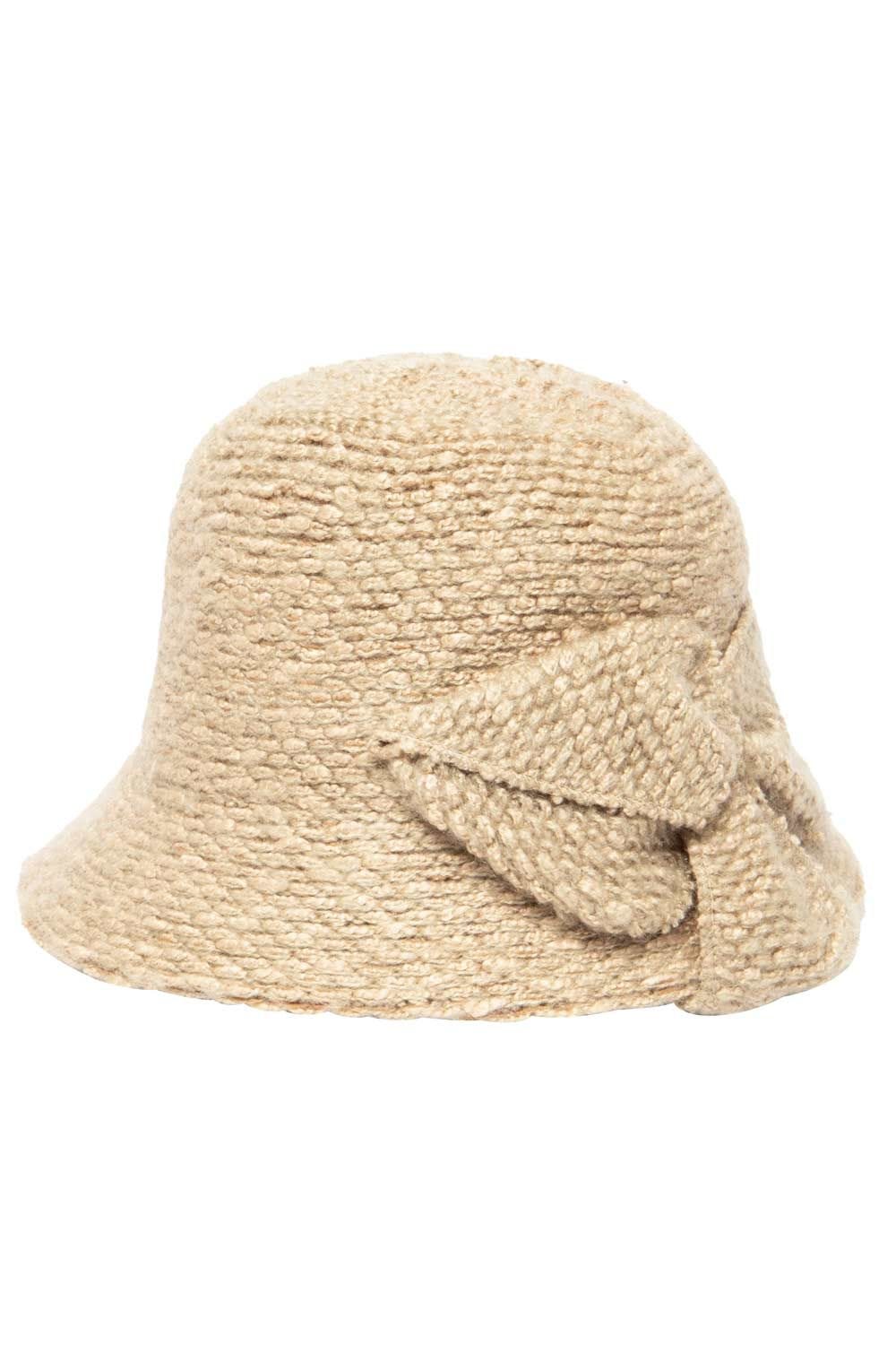 Isadora Knit Wrapped Bow Cloche Hat | Vintage Hats for Women