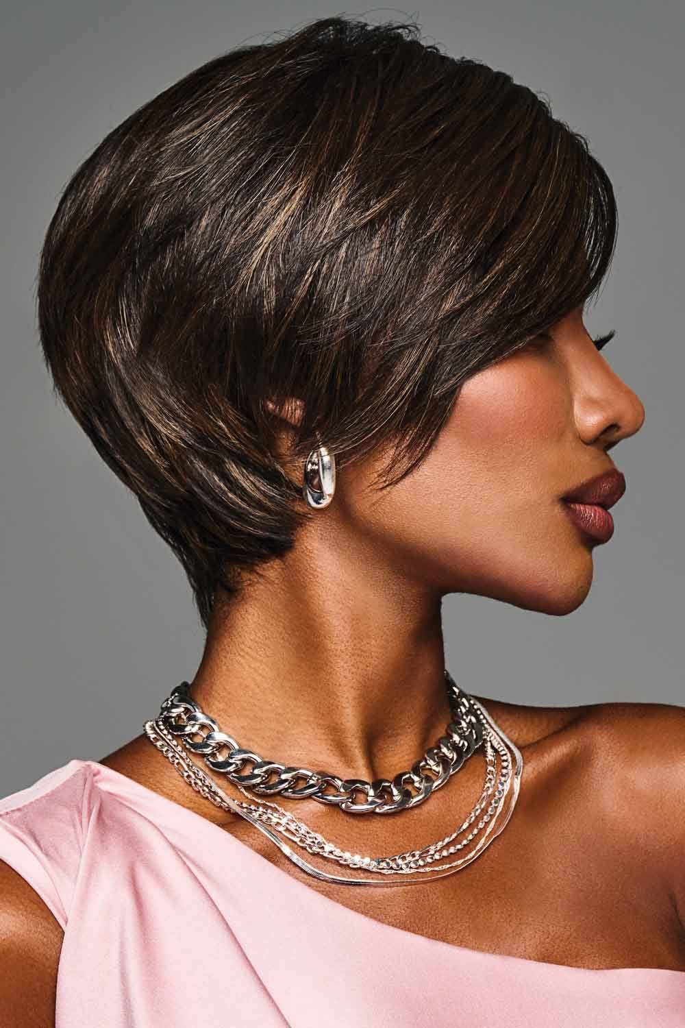 Jayla Wig by Kim Kimble | Asymmetrical Short Wig with Lace Front ...