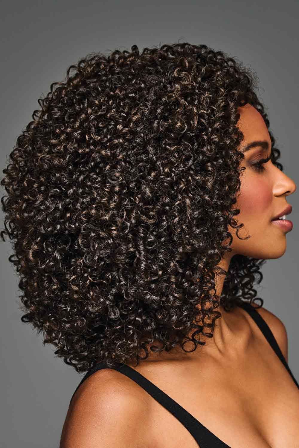 Makayla Wig by Kim Kimble | Medium Curly Lace Front Wig with Heat ...