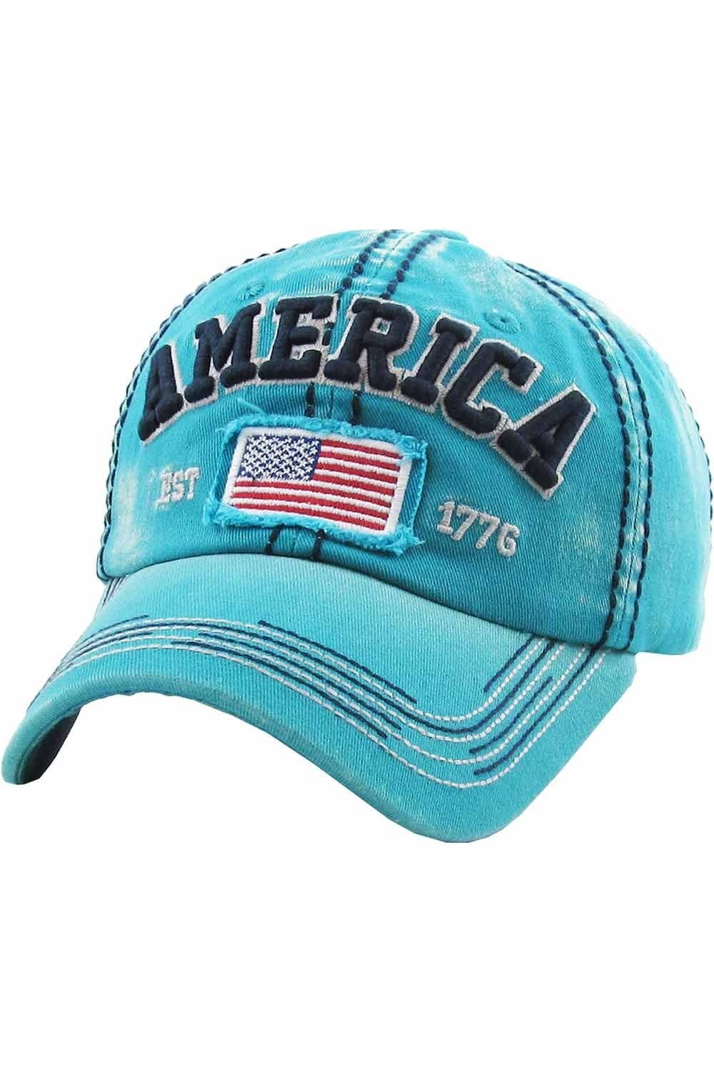 America USA Flag Baseball Cap for Women