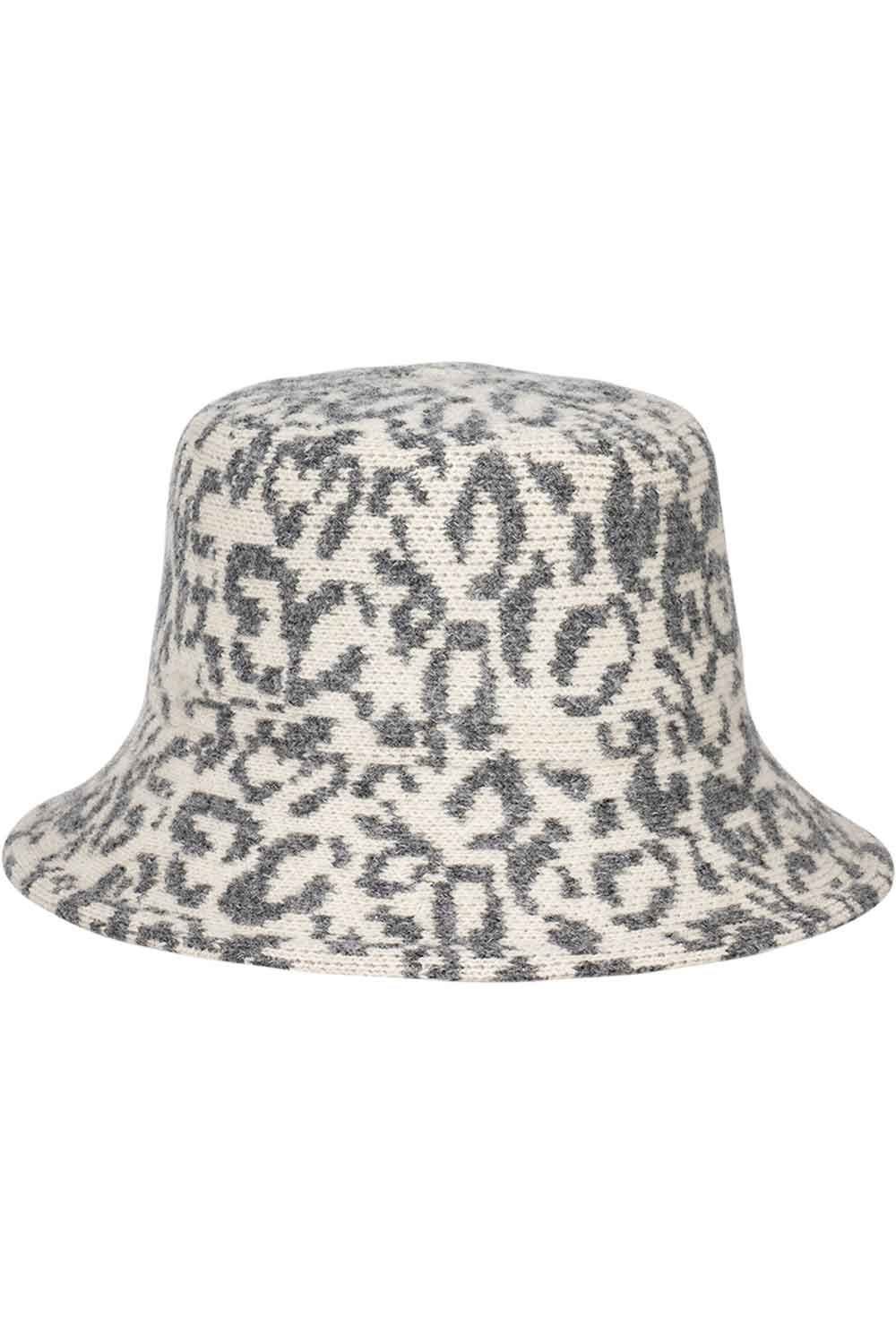 Leopard Print Wool Bucket Cloche Hat | Stylish Winter Hats for Women