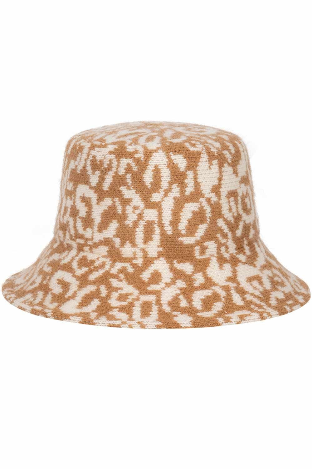 Leopard Print Wool Bucket Cloche Hat | Stylish Winter Hats for Women