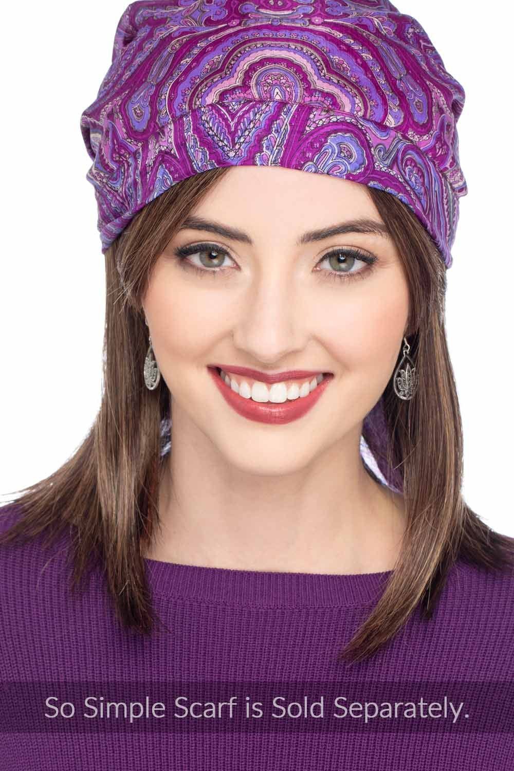 Cardani Long Hair Halo with Bangs | Hats with Hair Hairpiece
