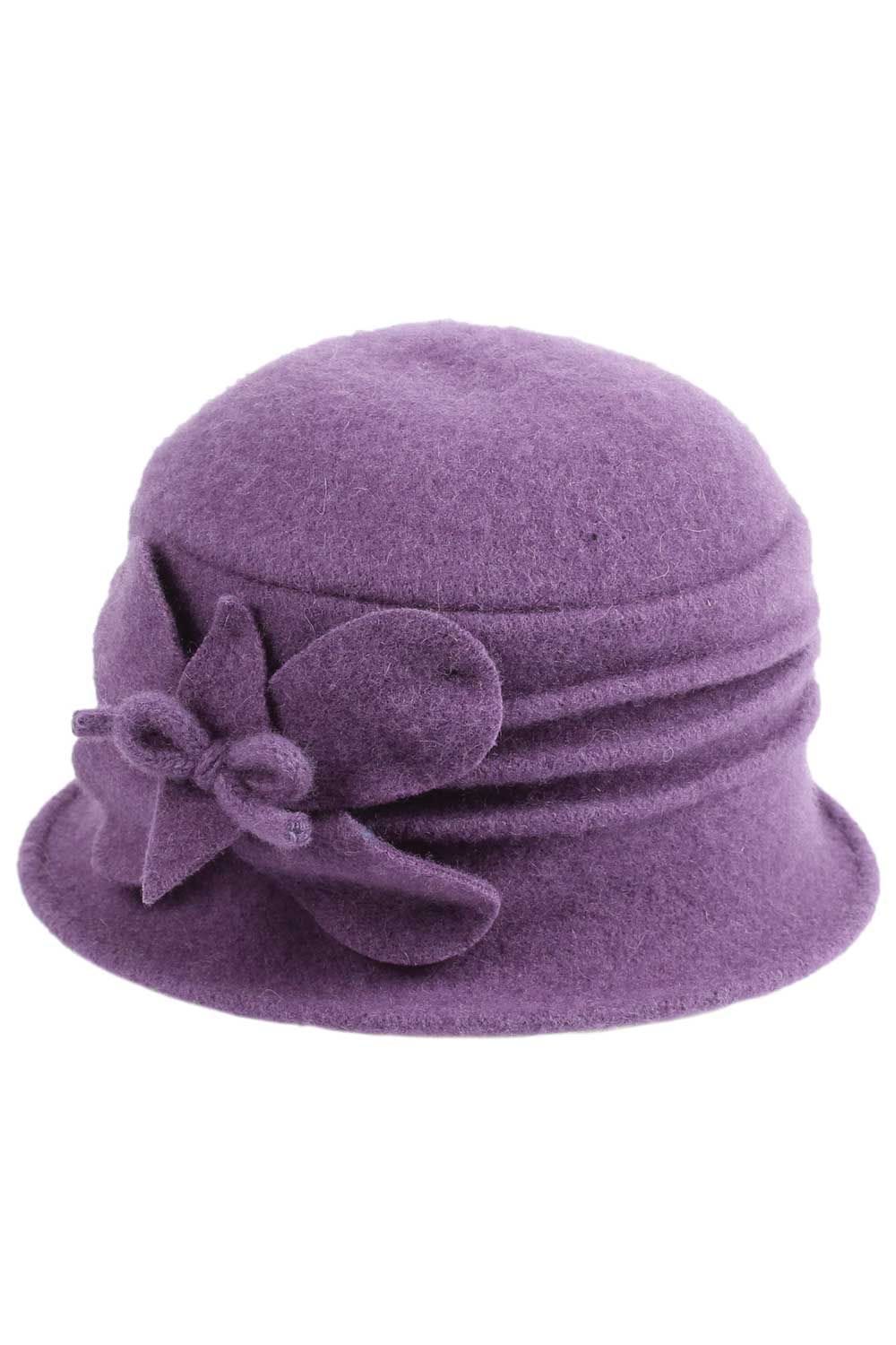 Morena Wool Floral Cloche Hat | Wool Cloche Hats for Women
