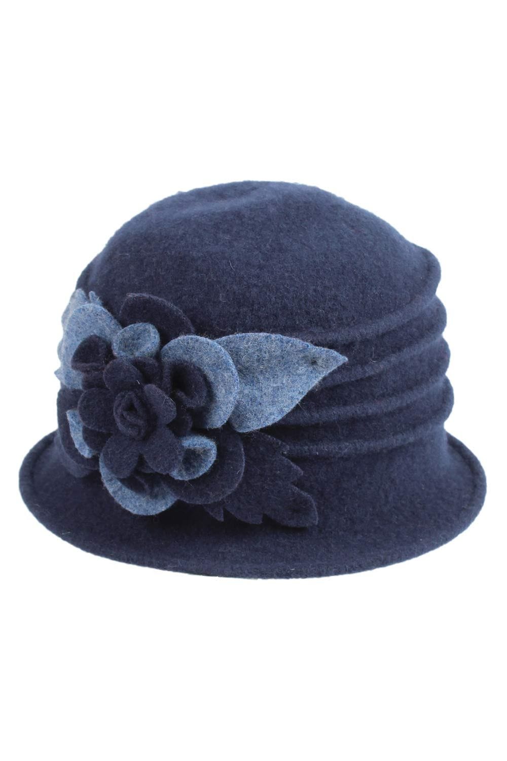 Myra Flower Bud Ribbed Cloche Hat | Wool Cloche Hats for Women