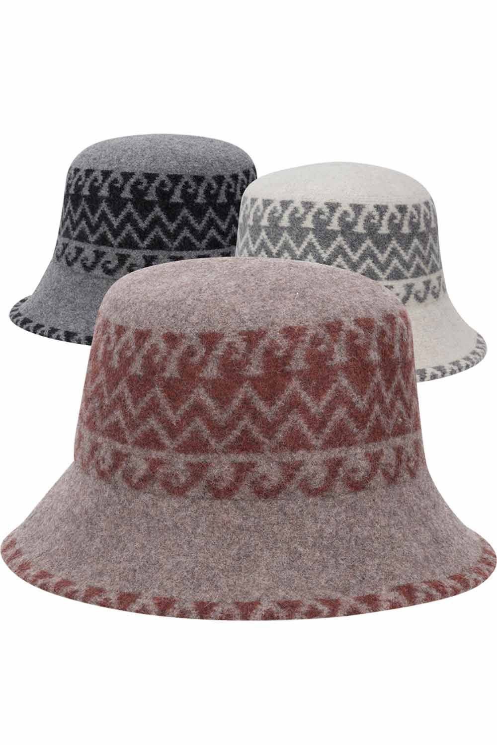 Nordic Wool Cloche Hat | Trendy Wool Bucket Hats for Women