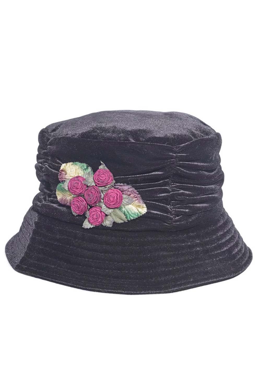 Pemberly Velvet Bucket Hat | Dressy Winter Velvet Cloche Hat for Women