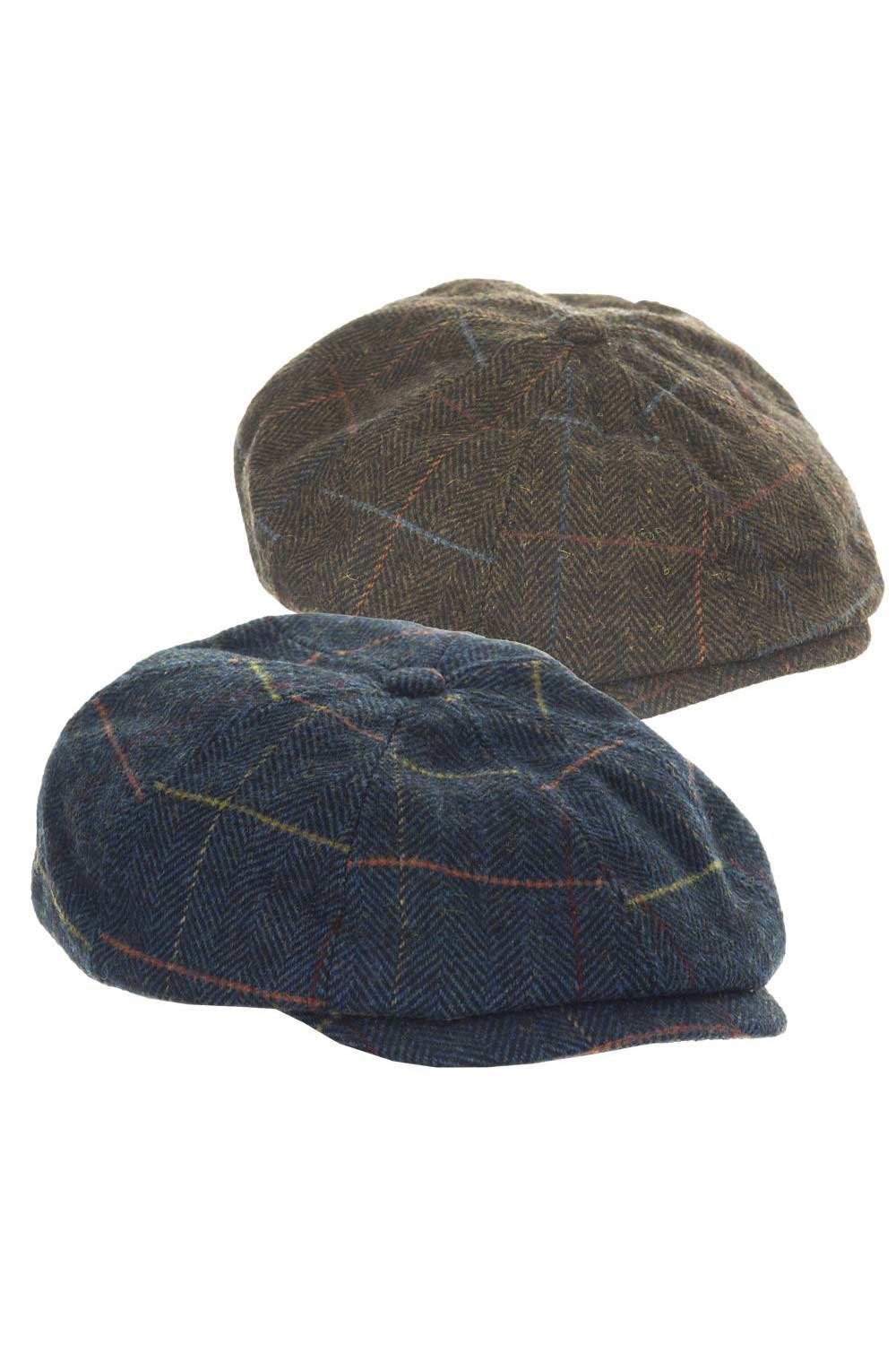 Ruben Wool Blend Plaid Newsboy Hat | Plaid Newsboy Hat for Men