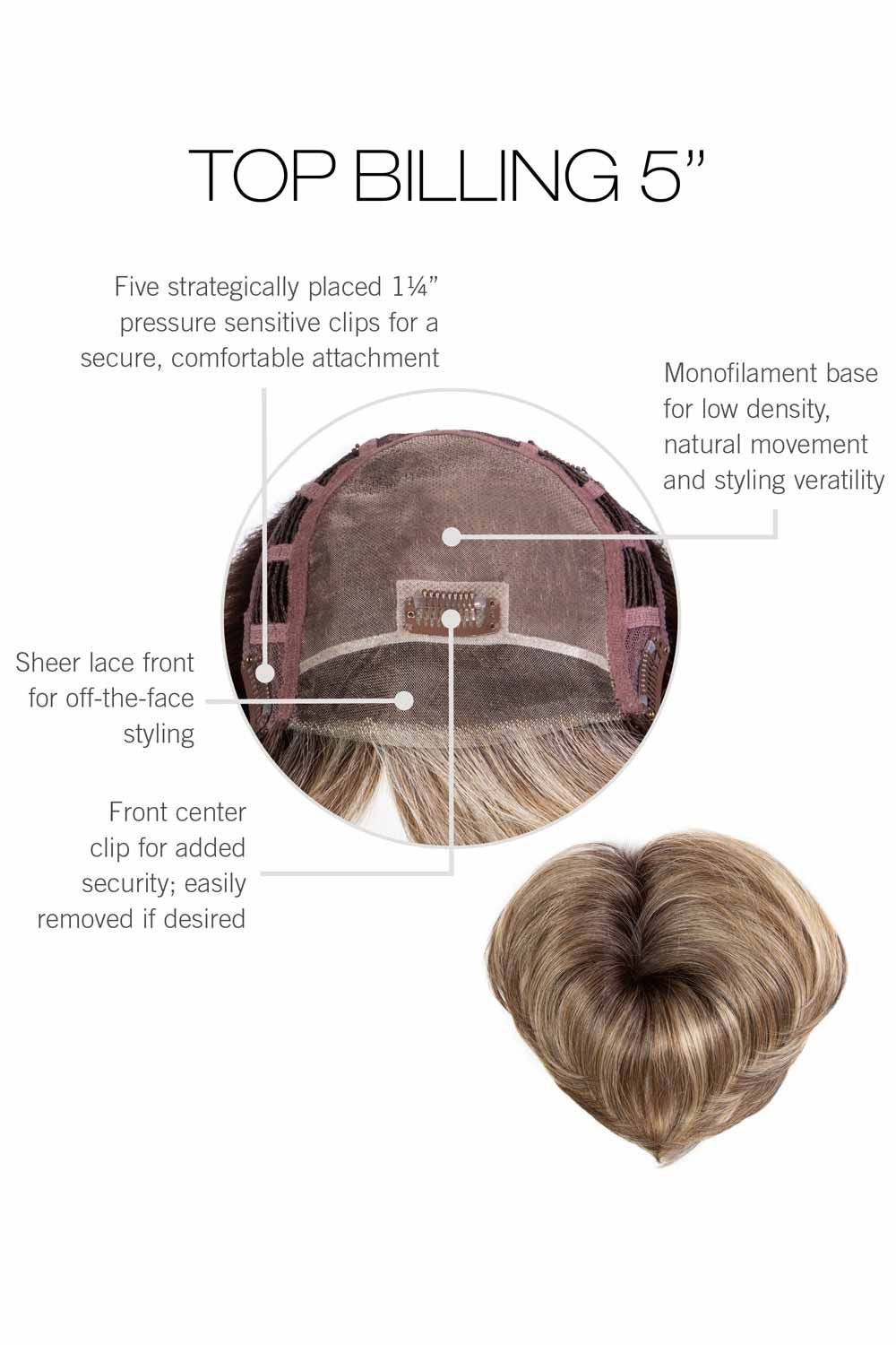 Top Billing 5" Hair Topper by Raquel Welch | Heat Resistant, Lace Front ...