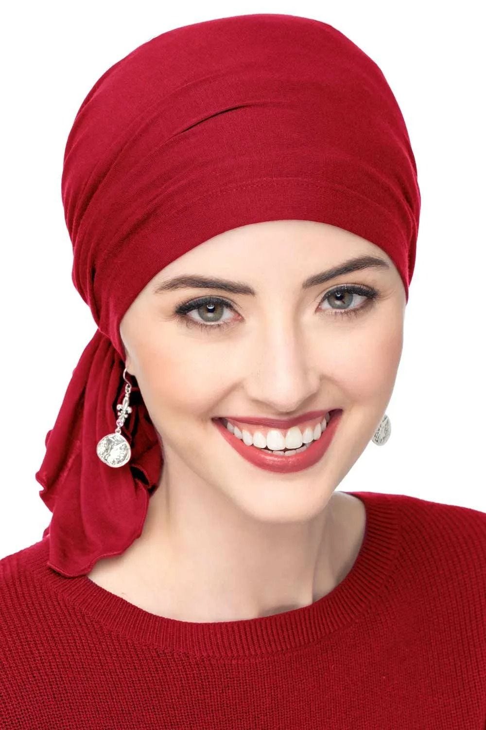Slip On Slinky Headwrap Pre-Tied Head Scarf