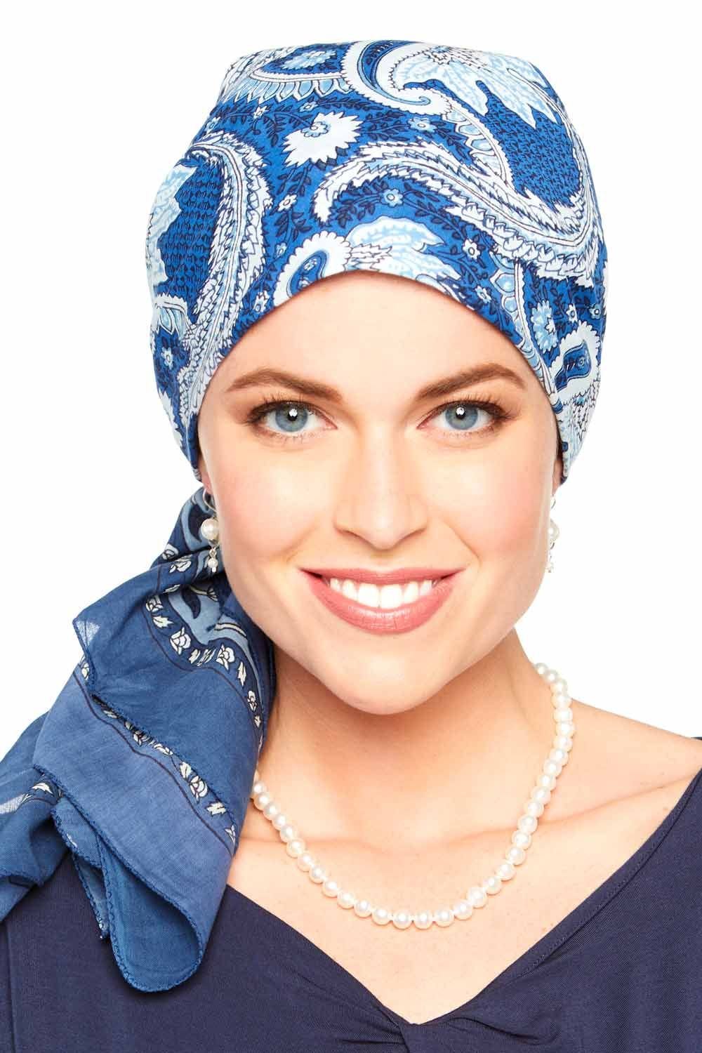 Perth Paisley | Cotton Woodblock Hand Stamped Head Scarves