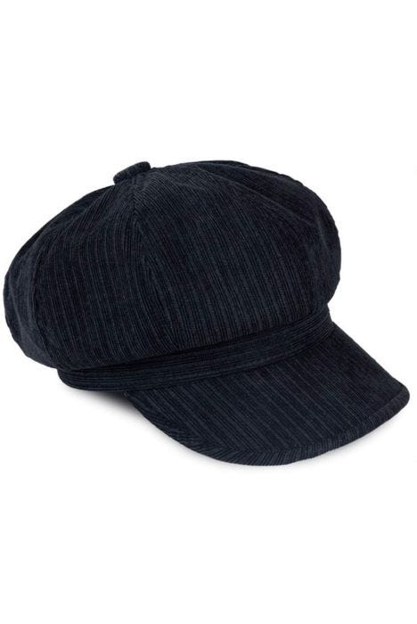 Elsie Textured Black Stripe Newsboy Cap | Fall and Winter Hats for Women