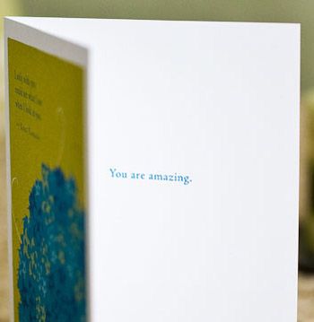 Greeting Card for Encouragement- "You Are Amazing"