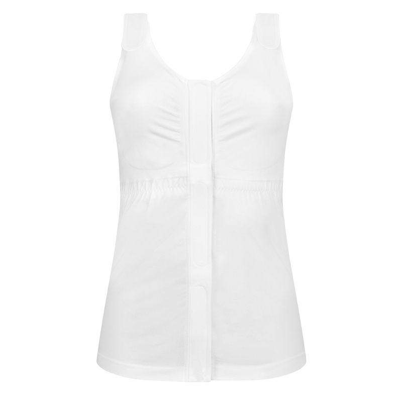 Malia Front Closure Bustier Camisole Top by Amoena | Pocketed Post ...