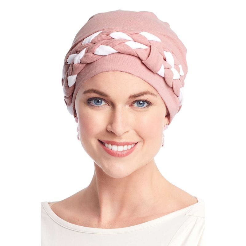 Turban With Braids | Two Tone Double Braid Turban Set