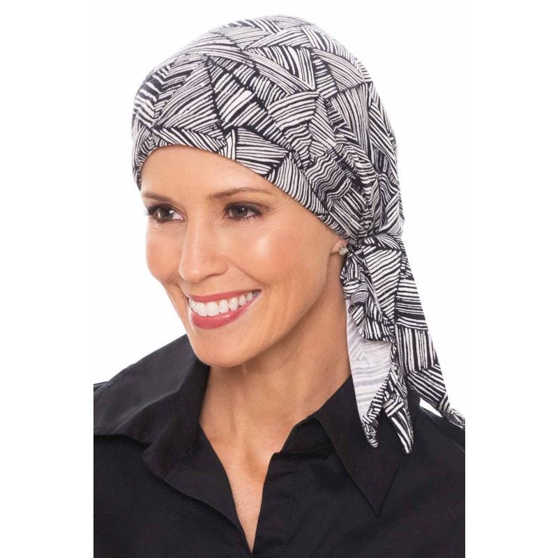 Instant Tie Headscarf - Padded Easy Tie Triangle Scarf in Luxury Bamboo ...
