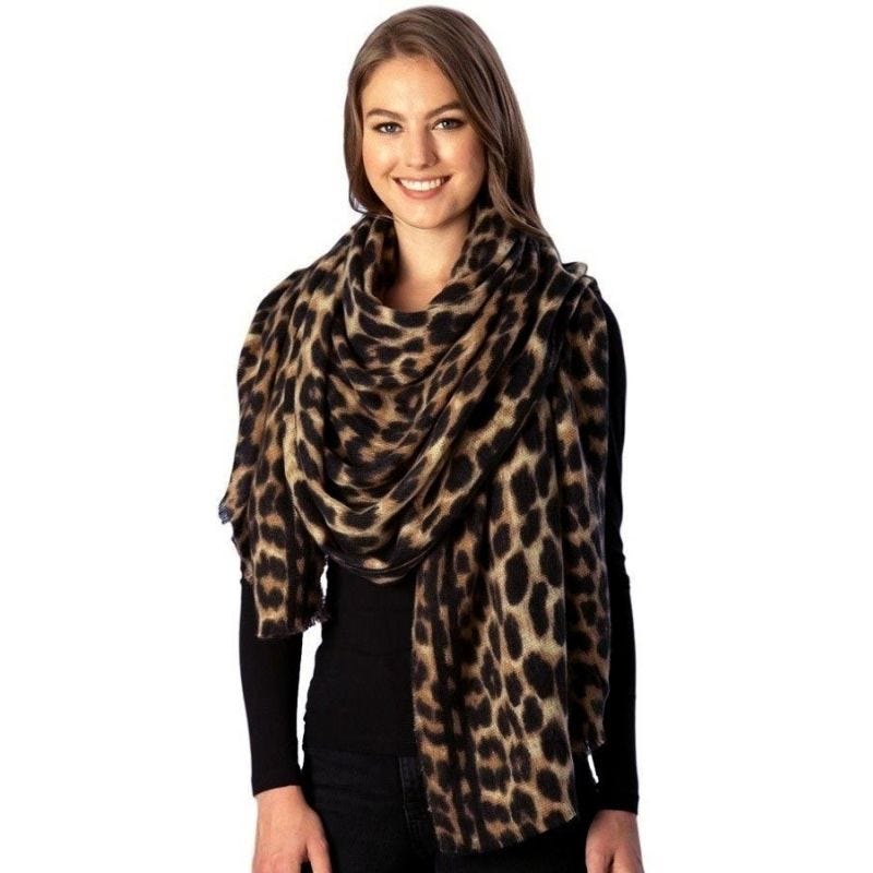 Leopard Blanket Scarf | Kimono Wrap