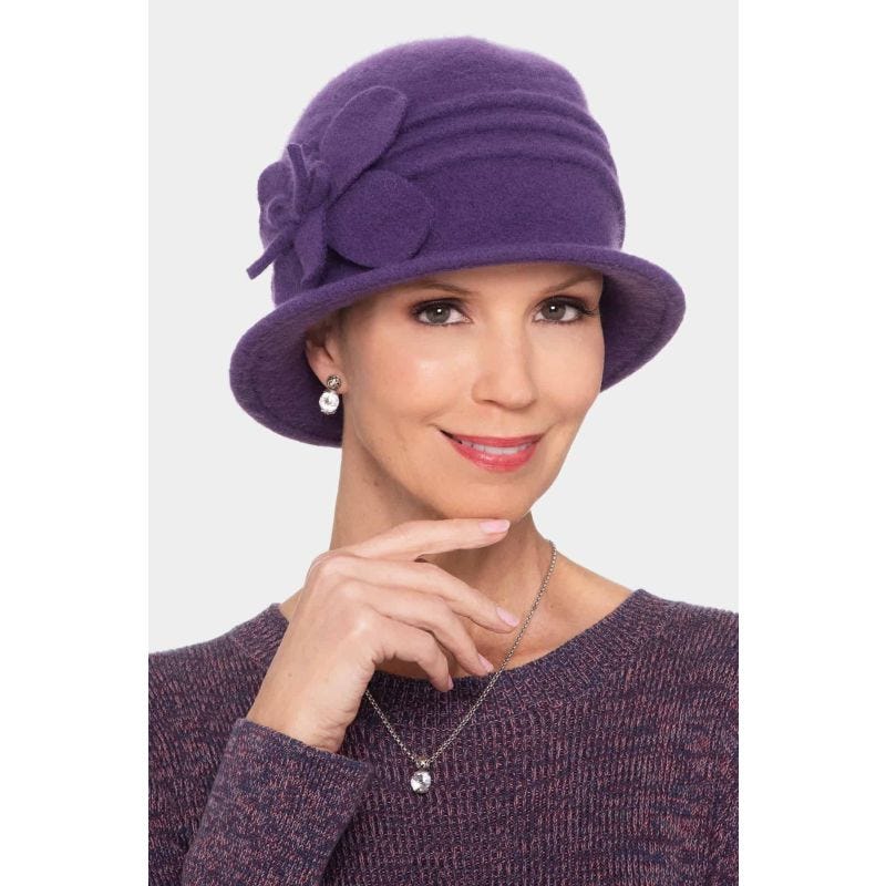 Morena Wool Floral Cloche Hat | Wool Cloche Hats for Women