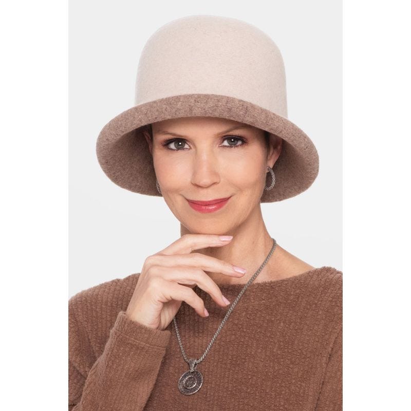 Neve Wool Two-Tone Bucket Hat | Wool Bucket Hats for Women