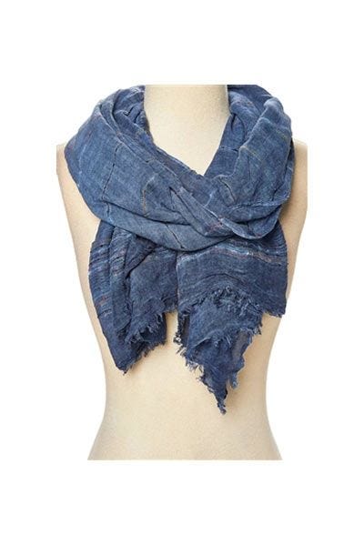 Oblong Denim Wash Scarf | Head Scarves for Women