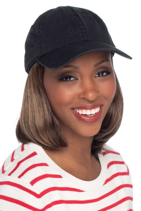 Baseball Cap with Hair | Cardani Iconic Bob Baseball Hat with Hair