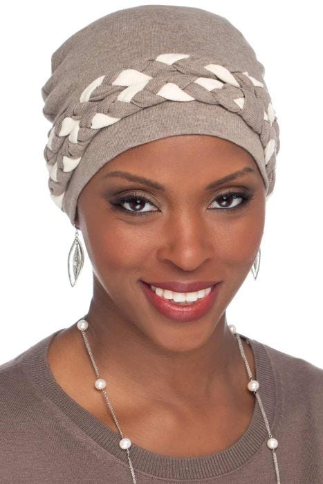 Turban With Braids | Two Tone Double Braid Turban Set