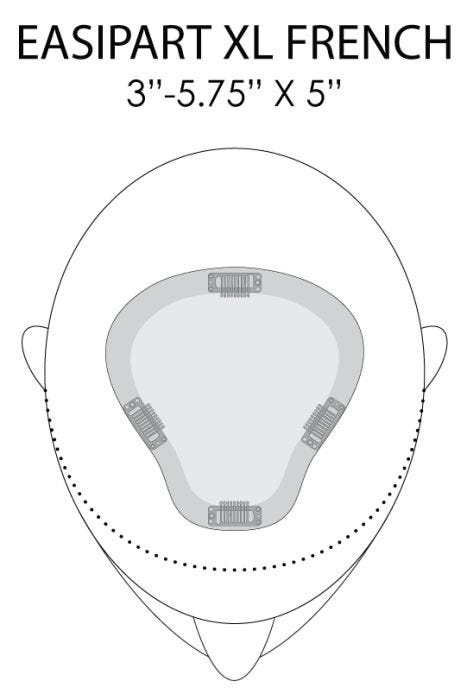 Clearance 12 Inch easiPart French XL HH Hair Topper by Jon Renau | Remy ...