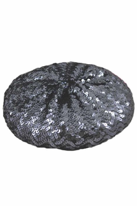Hadley Sequined Silver Beret Hat | Stylish Berets for Women