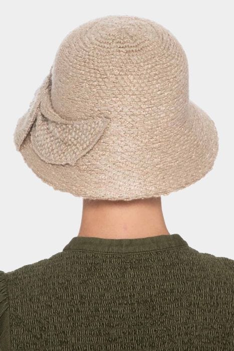 Isadora Knit Wrapped Bow Cloche Hat | Vintage Hats for Women