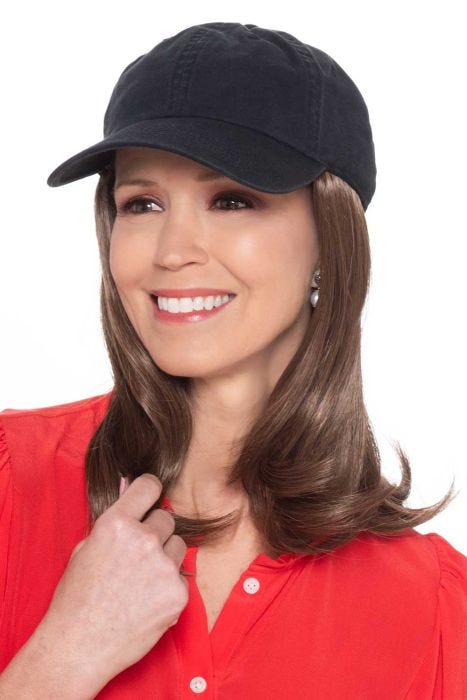Juliette Baseball Cap with Hair by Cardani | Heat Friendly Long Hair Hat