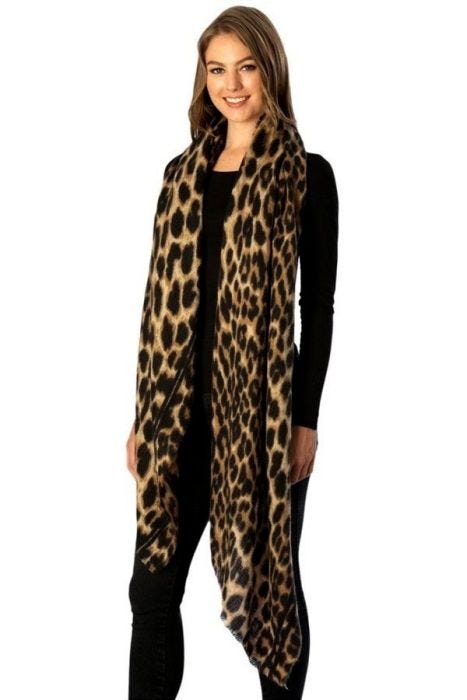 Leopard Blanket Scarf | Kimono Wrap
