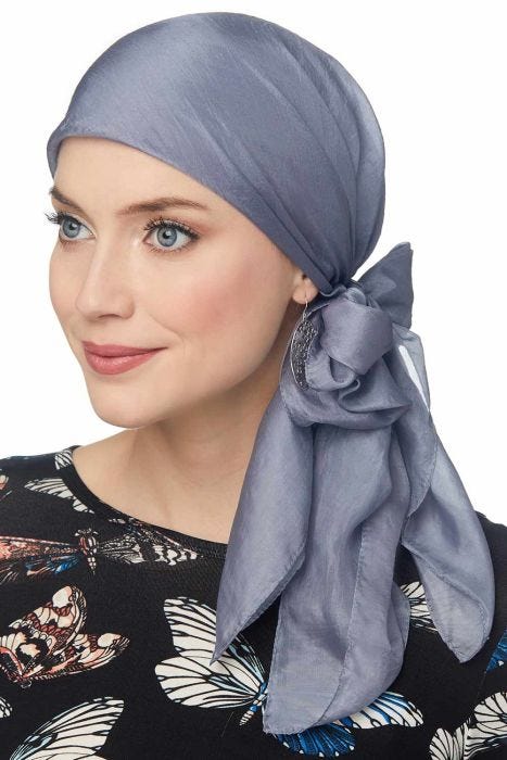 Solid Silk Square Head Scarf | 100% Silk Scarves for Head
