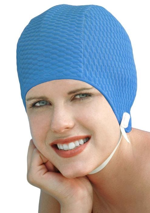 FACTORY SECONDS: Waffle Weave Chin Strap Swim Caps