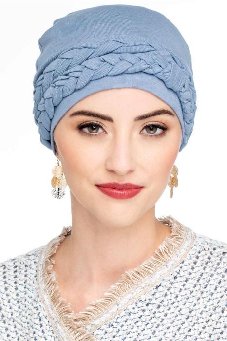 Two Piece Braided Organic Cotton Beanie Set by Cardani | Soft Cotton ...