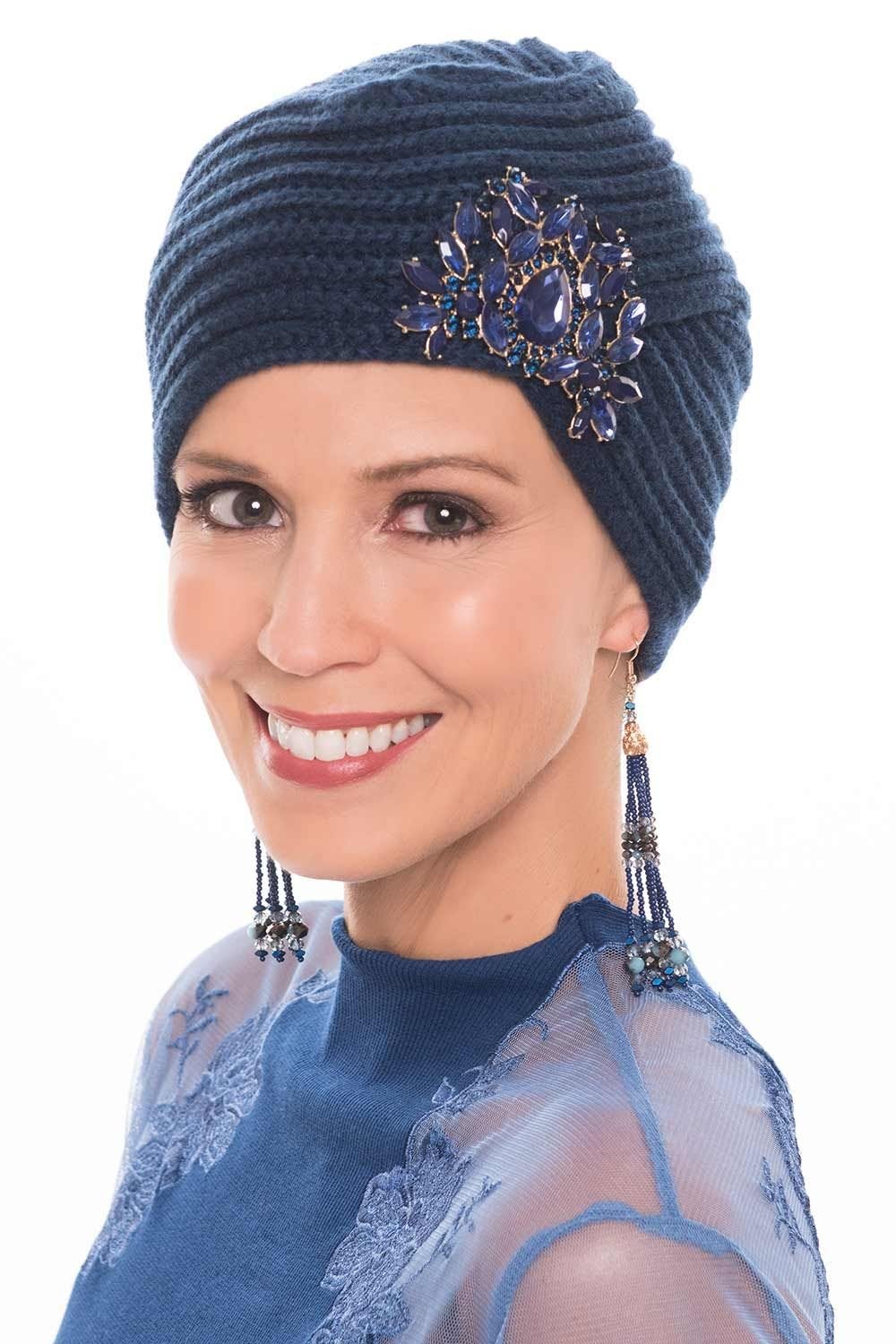 Jeweled Turban | Bejeweled Knit Turban for Fall & Winter