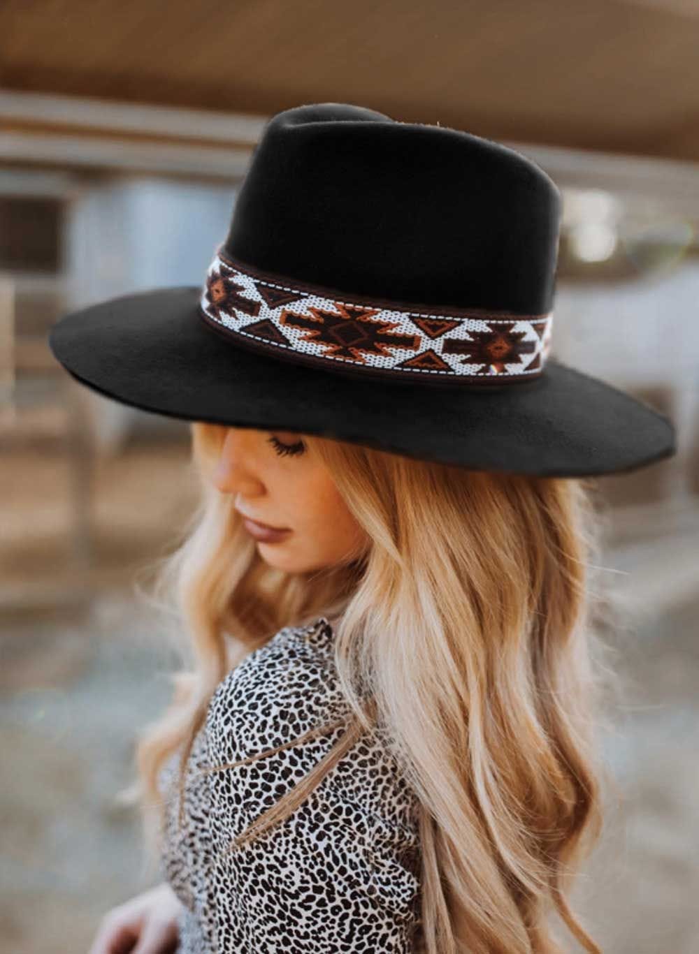 Boho Western Hat | Women's Wool Festival Hat