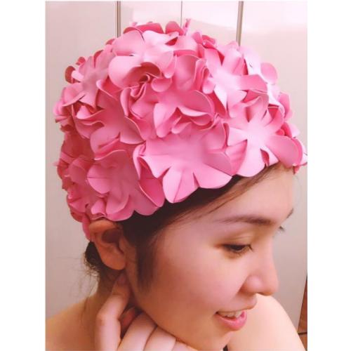 Bathing Cap with Flowers | Flowery Bathing Cap