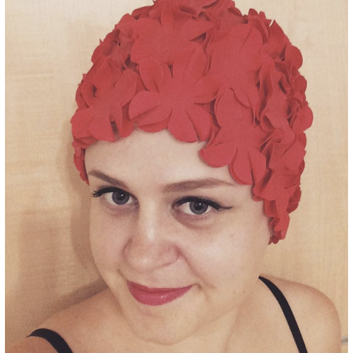 Flower Swim Cap | Floral Bathing Cap with Flowers