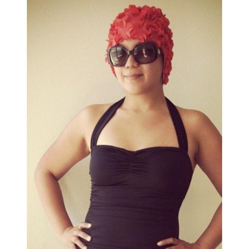 Flower Swim Cap | Floral Bathing Cap with Flowers